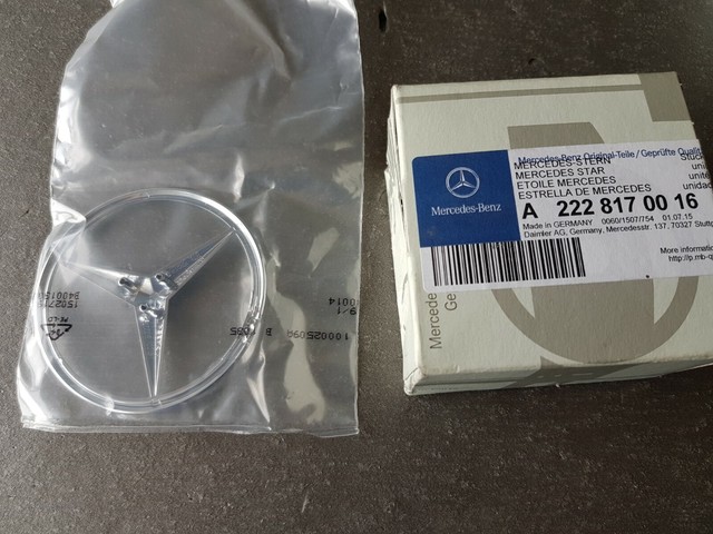 Genuine Mercedes-Benz W222 S-class Rear Trunk Boot Emblem Badge ...