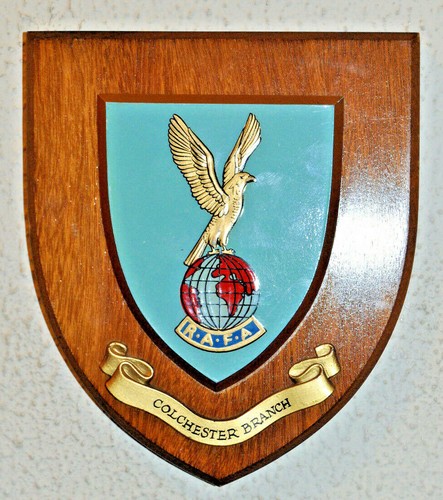 Royal Air Force Association Colchester Branch wall plaque shield crest ...