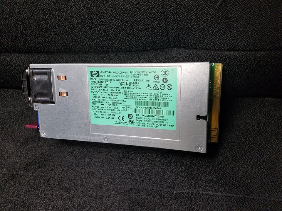 HP 1200W Power Supply DL580G7 579229-001 570451-001 DPS-1200FB-1 | eBay