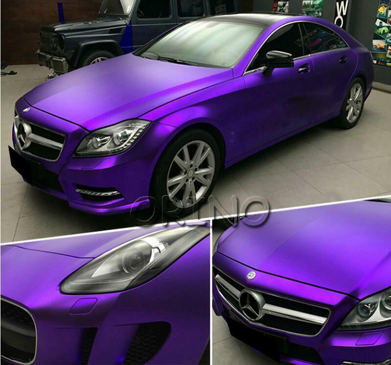 Car Metallic Matte Chrome Satin Vinyl Vehicle Wrap Film Graphics Air ...