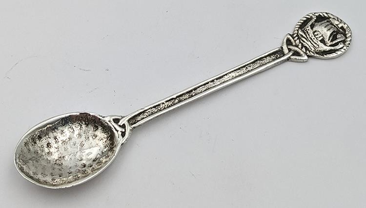 ALEXANDER RITCHIE IONA STYLE SOLID SILVER MUSTARD SPOON 20TH CENTURY ...