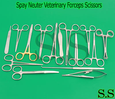 Spay Neuter Pack Veterinary Instrument Forceps Scissors,DS-679 | eBay
