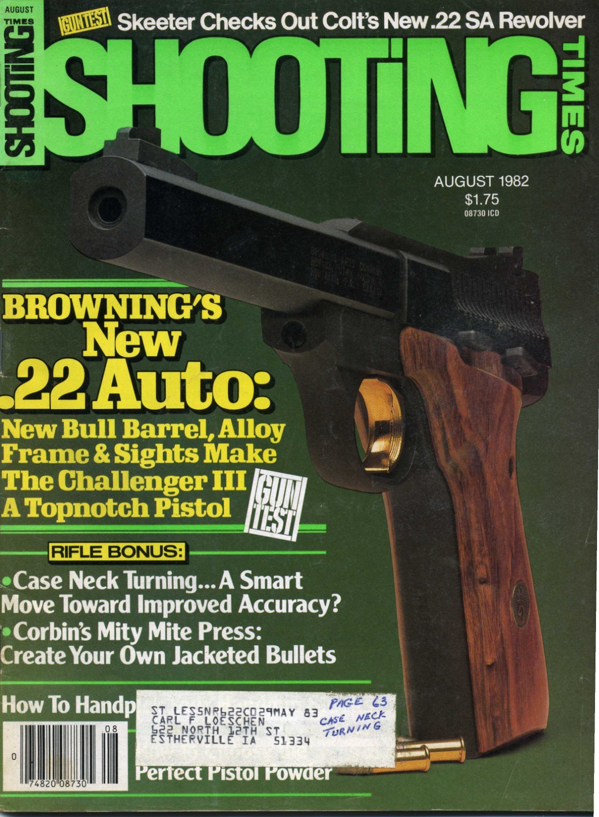 SHOOTING TIMES Magazine August 1982 Browning's New .22 Auto | eBay