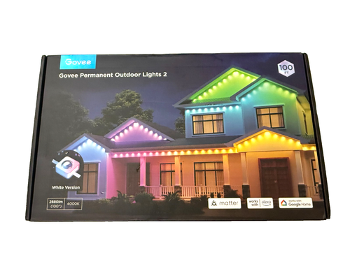 Govee H705E Permanent Outdoor Lights 2 100ft 72 LED Lights White New ...