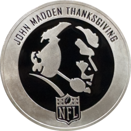BB-010 Commemorative John Madden Thanksgiving Memorial Game Day Coin ...