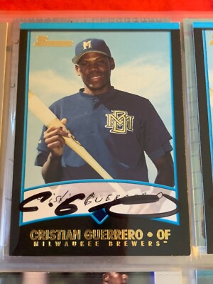 CHRISTIAN GUERRERO AUTOGRAPHED SIGNED 2001 BOWMAN CARD COA | eBay