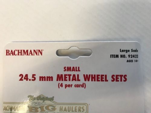 Bachmann 92422 G Scale Small Metal Wheels, Set of 4, 2 Pairs, 24.5mm ...