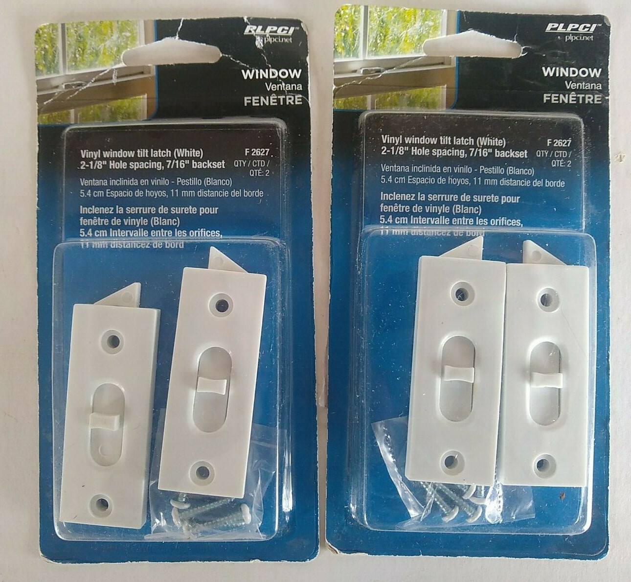 Vinyl Window Tilt Latches (2) Packs White PLPCI F 2627 (2 1/8" Hole ...
