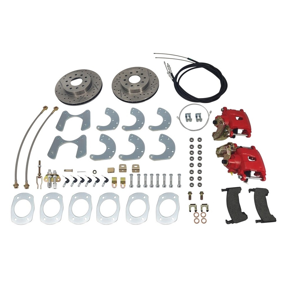 Universal Rear-End Disc Brake Conversion Kit Red Fits For Ford 9 Inch ...