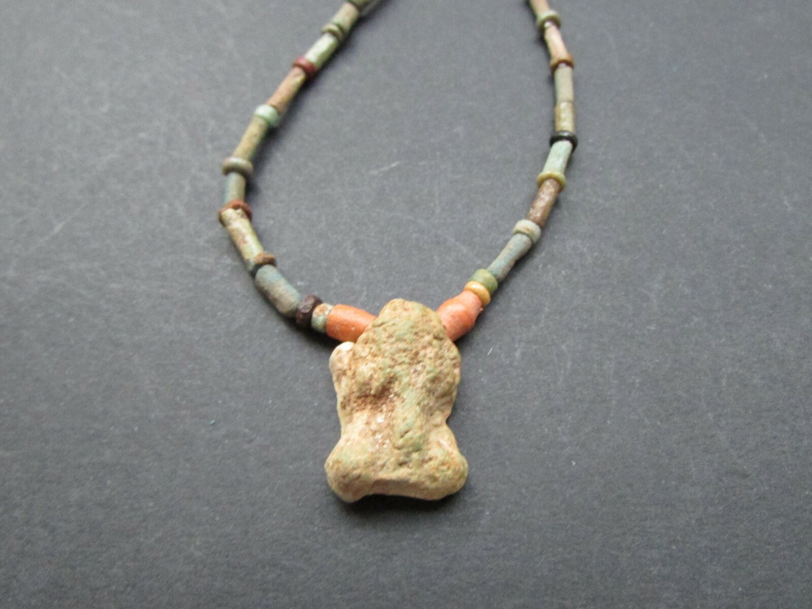 NILE Ancient Egyptian Phallic Amulet Mummy Bead Necklace ca 600 BC | eBay