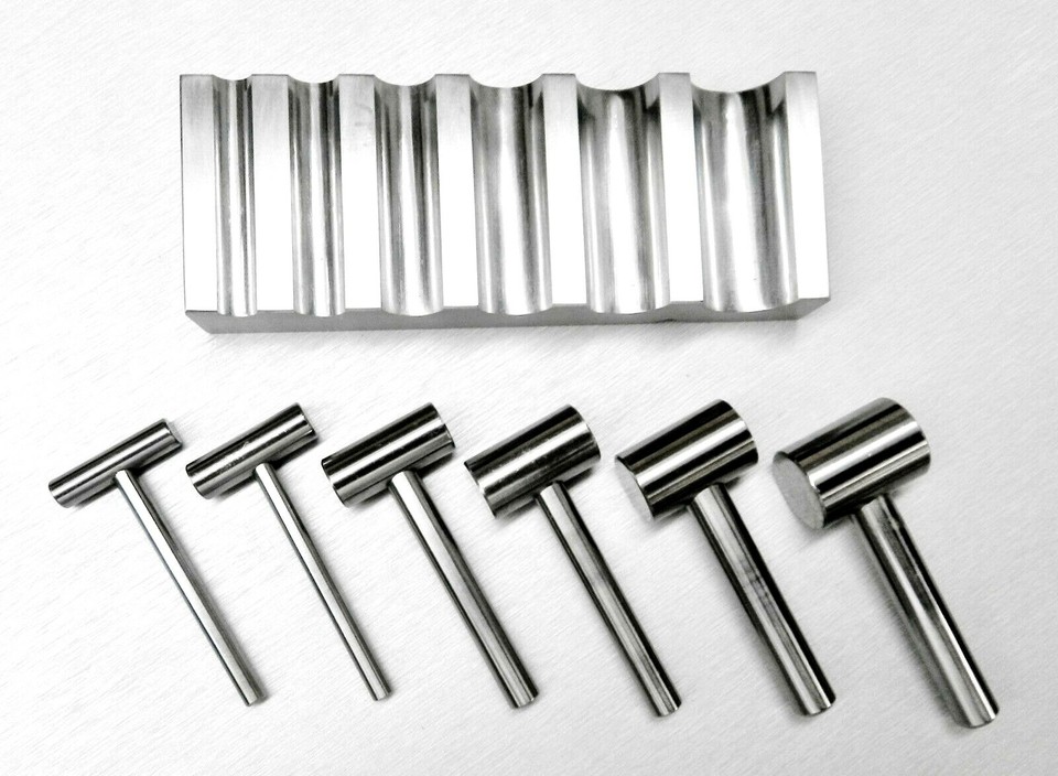 Swage Block Forming Dapping Steel U-Channel 7 Hammers - 6 Rounds 1 ...