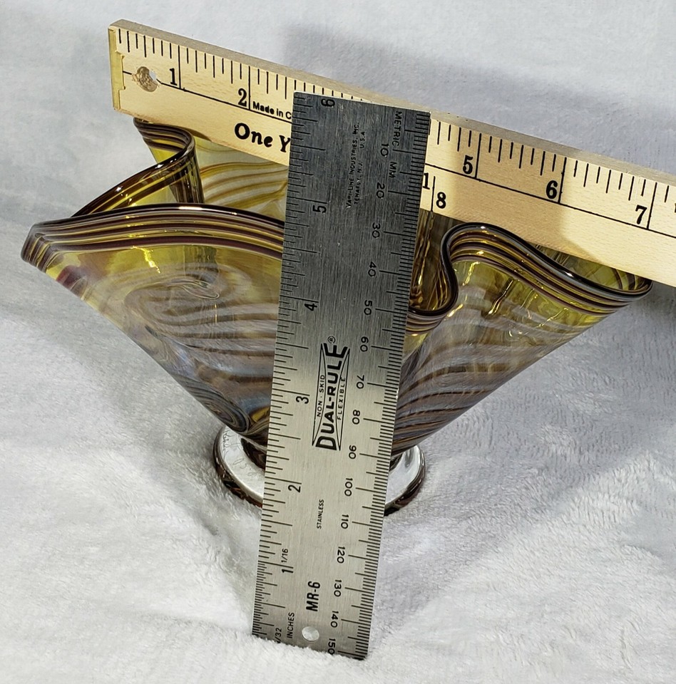 Marvelous ~ Daniel Read ~Signed~ Waves and Swirl Hand Blown Fine Art ...