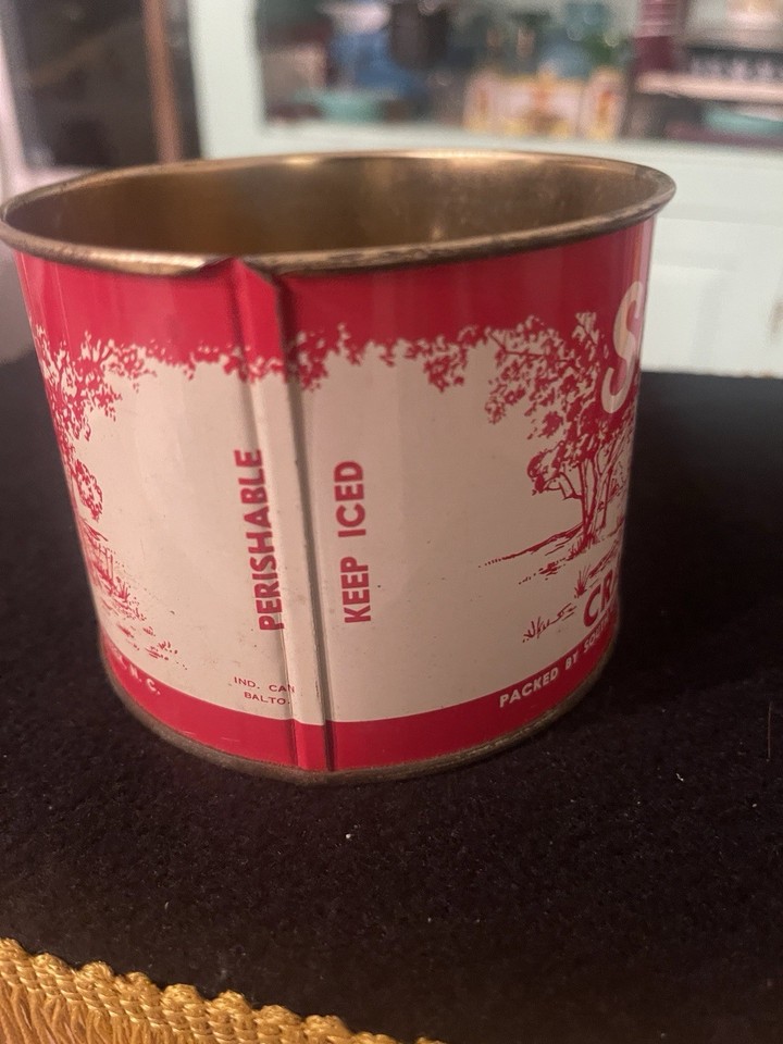 VINTAGE SOUTH CREEK BRAND CRAB MEAT TIN NORTH CAROLINA SEAFOOD CO. Rare Can ! | eBay