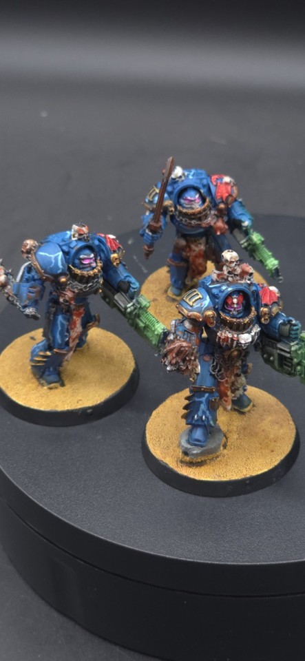 Warhammer 30k Night Lords Legion Contekar Terminator Squad Painted | eBay