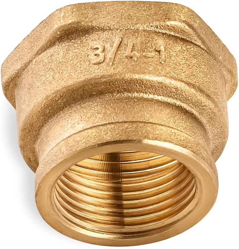 Reducing Coupling 3/4" Female X 1" Female Threaded Brass Construction ...