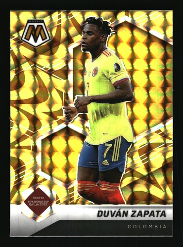 2021-22 Mosaic FIFA Road World Cup Reactive Yellow Prizm Duvan Zapata ...