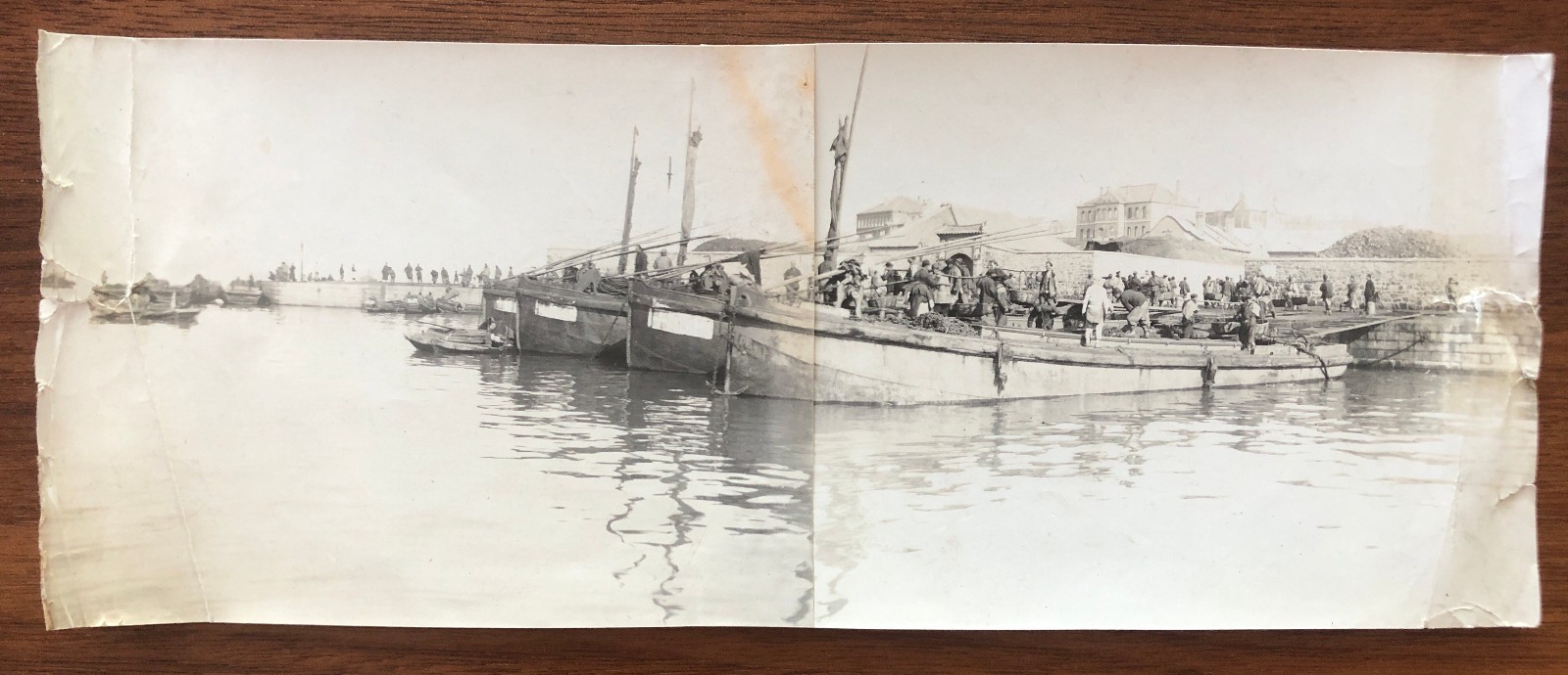 CHINA OLD PHOTO CHEFOO LANDING DOCK PANORAMA 1900 !! | eBay