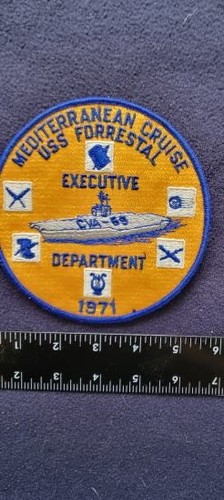 VINTAGE US NAVY / USS FORRESTAL CV-59 (AIRCRAFT CARRIER) 1971 MED ...