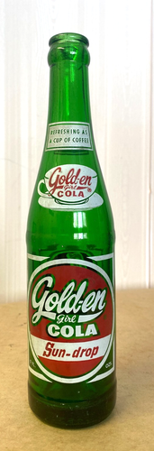 Vintage Soda Pop Bottle - Golden Cola, Sun Drop, 9 oz | eBay