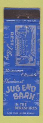 Matchbook Cover - Jug End Barn Sheffield MA WEAR | eBay