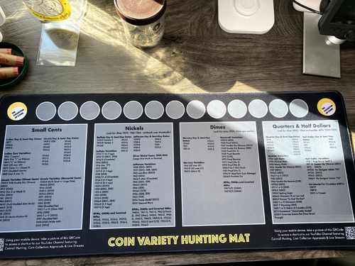 12” x 27.5” Coin Roll Hunting Mat: Large-Rubber Backed, Machine ...