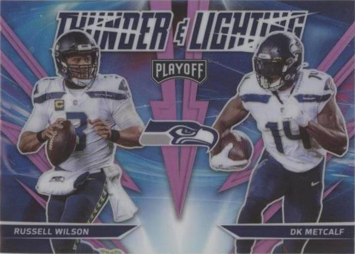 2021 Panini Playoff - Thunder and Lightning Russell Wilson, DK Metcalf ...