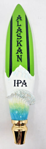 Alaskan Brewing Co. Icy Bay IPA Green Surf Board Beer Tap Handle Man ...