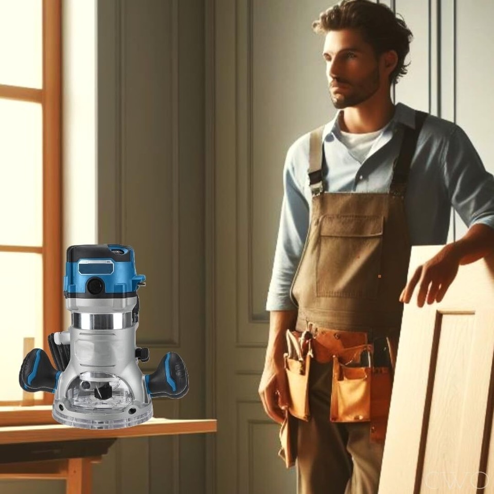 Hercules 2-1/4 HP (Max), Corded 12 Amp Variable Speed Fixed Base Router ...