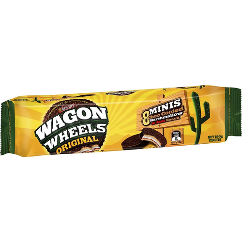 Arnott's Original Wagon Wheels, Marshmallow, Jam and Biscuit, 190 G ...