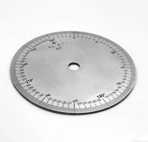 Protractors Stainless Steel Angle Dial 360 Degree Round Measurement ...
