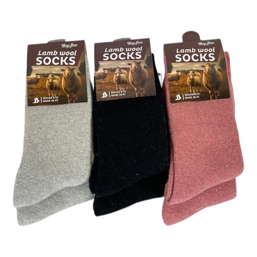 Warm Winter Socks Soft Thermal Sock Lamb Wool Merino Heated Sox for ...