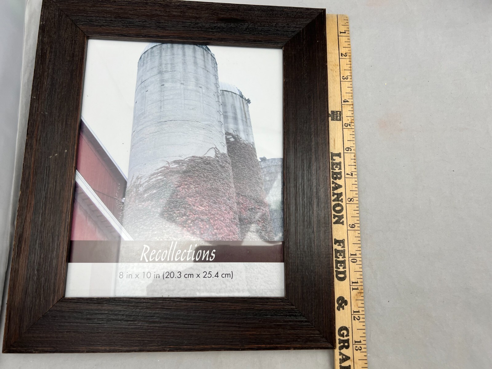 RECOLLECTIONS Stained Rustic Wood Picture Frame 8x10 PHOTO FAST SHIP ...
