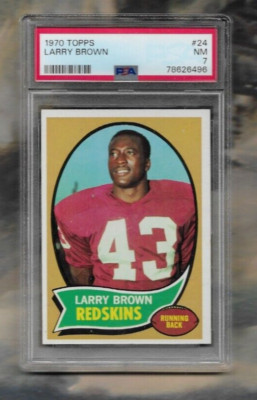 1970 Topps Larry Brown Rookie card #24 PSA 7 NM Washington Redskins | eBay