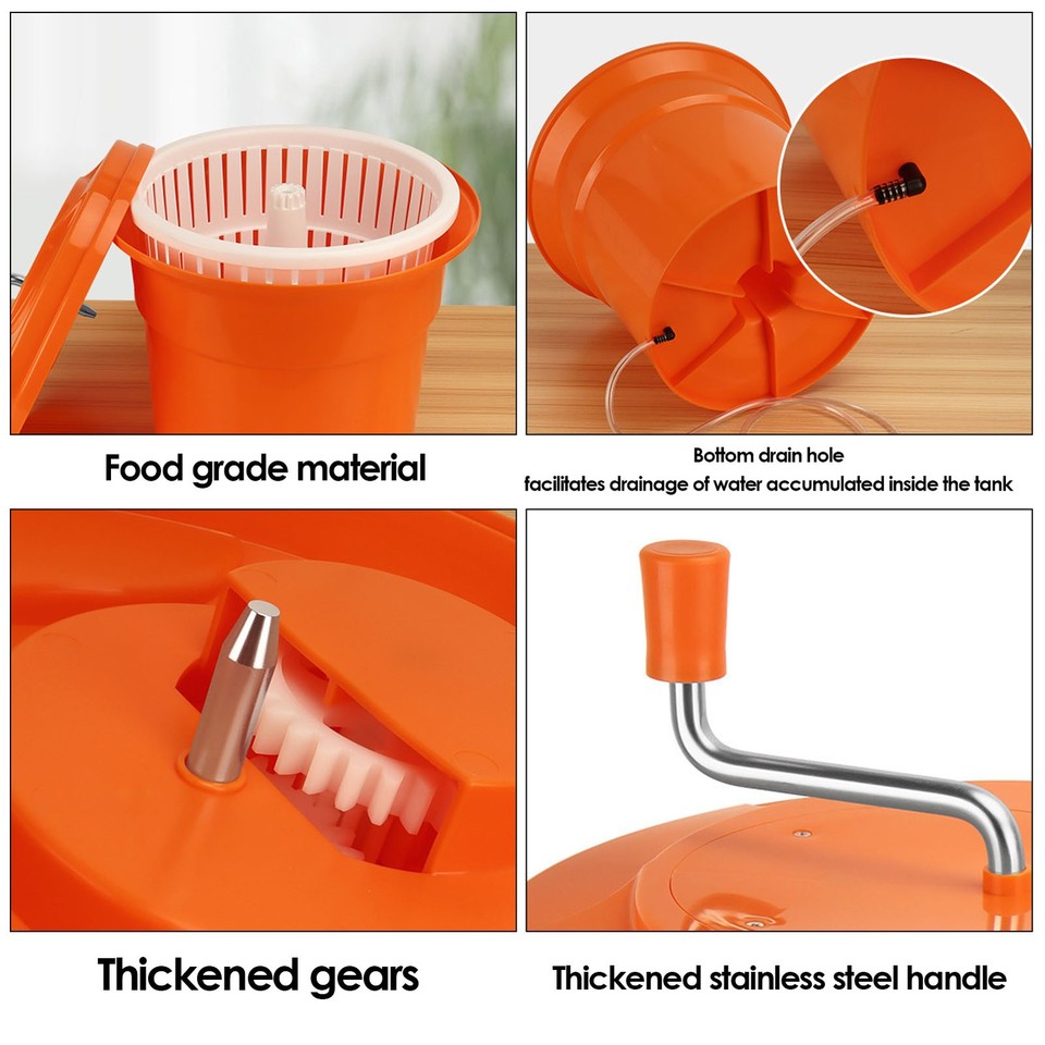 Salad Spinner With Brake System 12L Large Capacity Lettuce Spinner ...