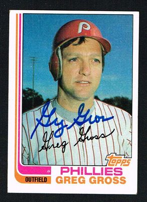 Greg Gross #53 signed autograph auto 1982 Topps Baseball Trading Card ...
