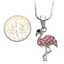 Flamingo Pink Crystal Rhinestone Necklace Chain Pendant | eBay