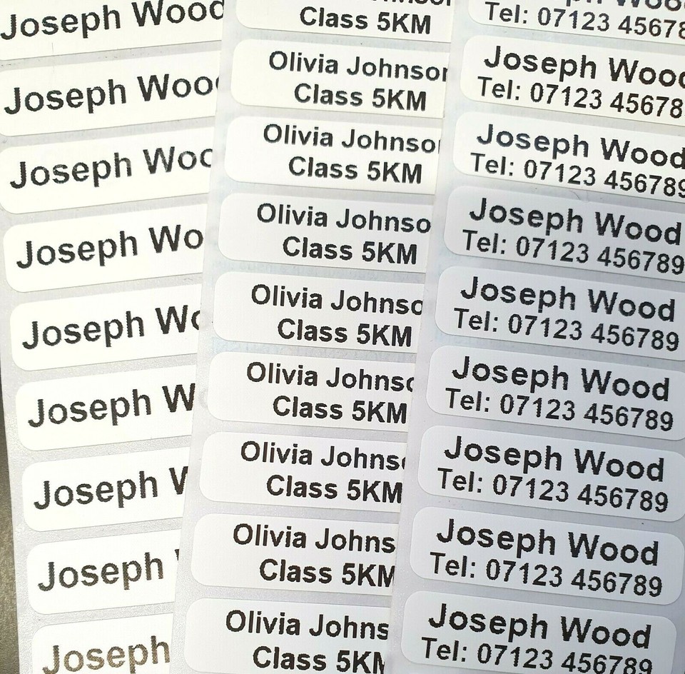 IRON ON LABELS School Uniform Name Tags Clothes Identity Tape Nursing ...