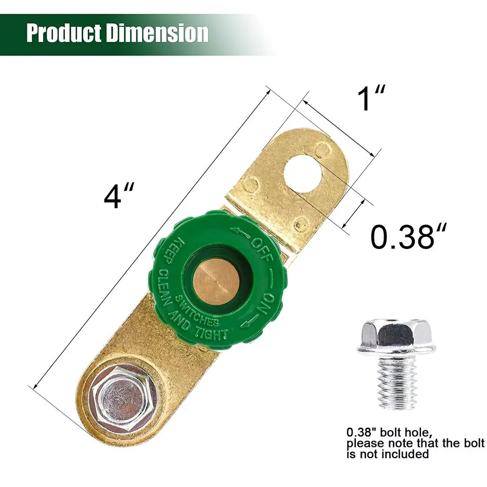 Car Battery Link Terminal Quick Cut-off Switch Disconnect Kill Shut ...