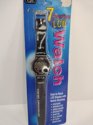 Vintage Tozai 7 Function LCD Digital Men’s Wrist Watch New NOS 90s ...