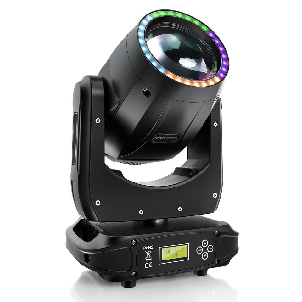 200W Moving Head LED Gobo Beam 8 Prism Stage Lights DMX Disco Show ...