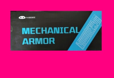 Magegee MECHANICAL ARMOR Mechanical Keyboard SEALED BOX HAS A TEAR AND ...
