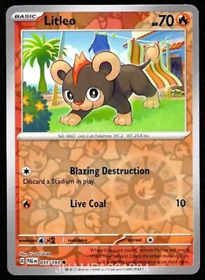 LITLEO 031/193 Paldea Evolved POKEMON EVOLVED 2023 TCG HOLO | eBay
