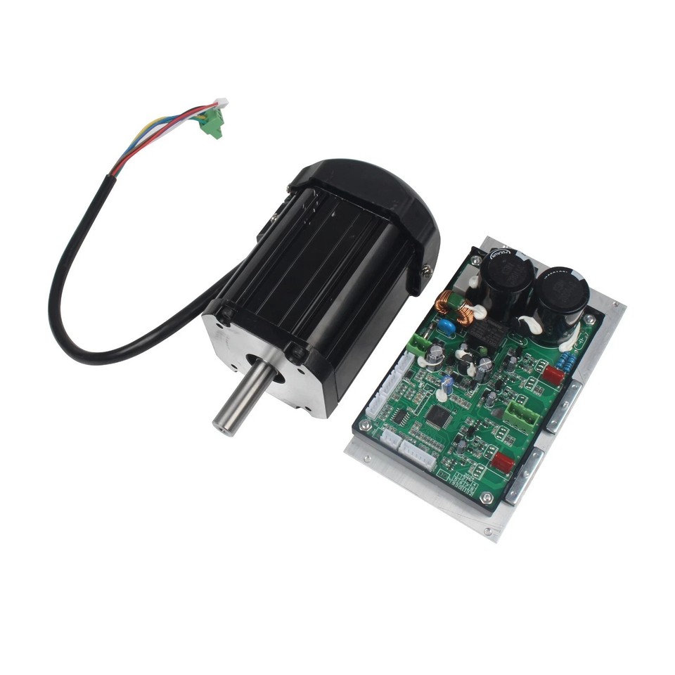 750W 110V Brushless Spindle Motor+Driver for CJ0618 CD210 WM210v Lathe ...