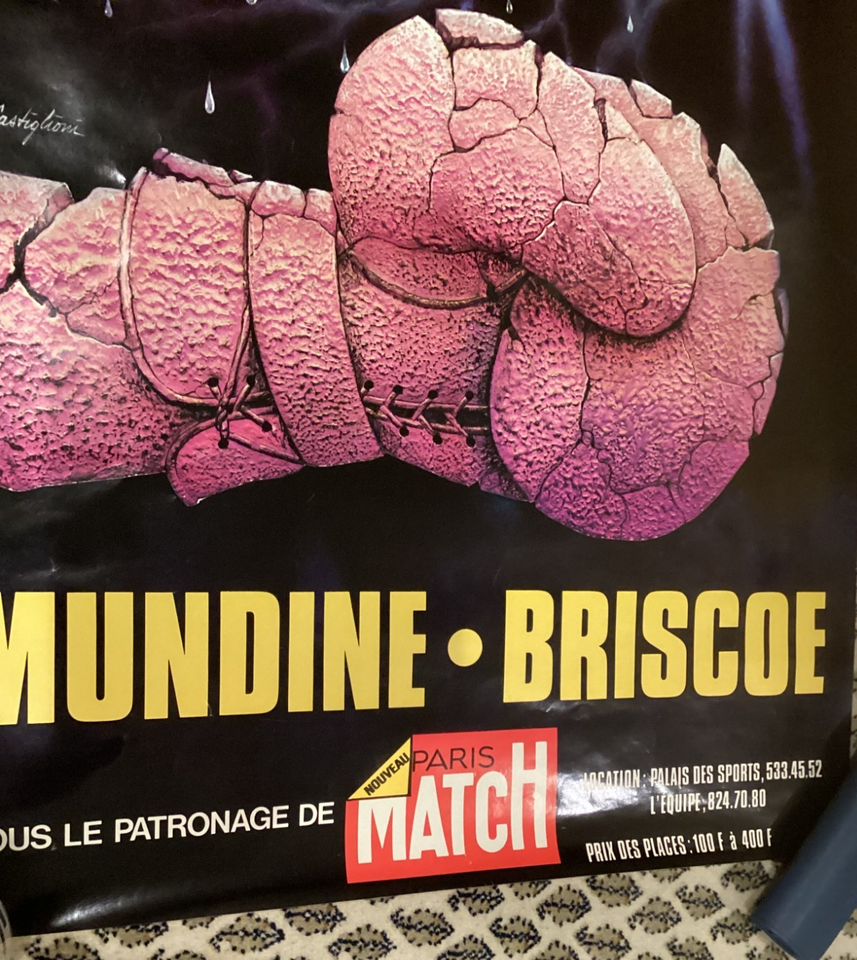 BENNIE BRISCOE V ANTHONY MUNDINE-MW-BOXING POSTER-1974-VERY RARE-FROM ...