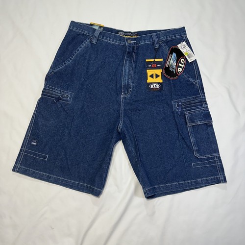 Vintage One Tough Brand OTB Y2K Baggy Skater Shorts Jorts Denim Size 40 ...