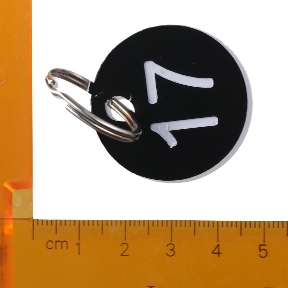 20 Pack Black Round 35mm Dormitory Keys New Numbers Tags Office | eBay