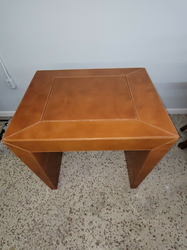 Hidden Backgammon Table All Leather Game Table 1970's Chess Checkers ...