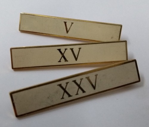 Genuine U.S Militaire Émis Métal Pin Bar Chiffres Romains V XV Ou XXV ...