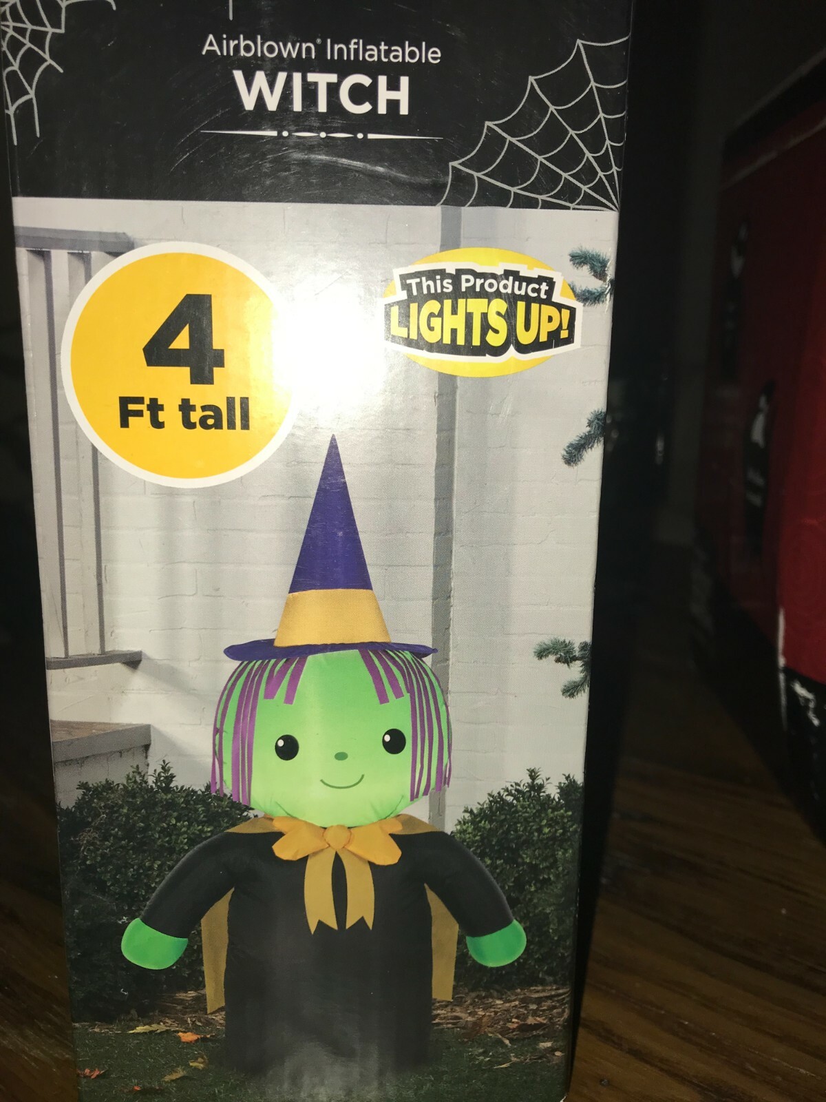 Halloween Inflatable Witch Airblown GEMMY 4 ft Porch Greeter Yard Decor ...