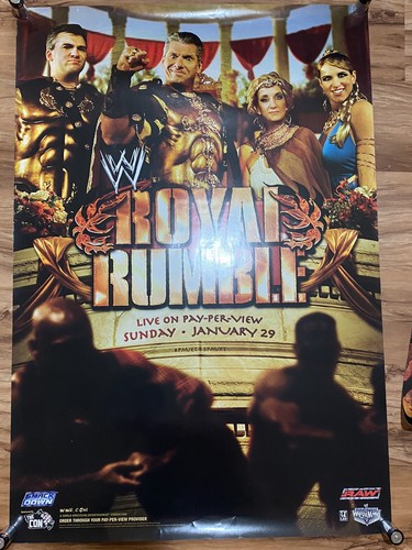 2005 WWE Royal Rumble Poster Vince Mcmahon amd Family 27” x 39” Large ...
